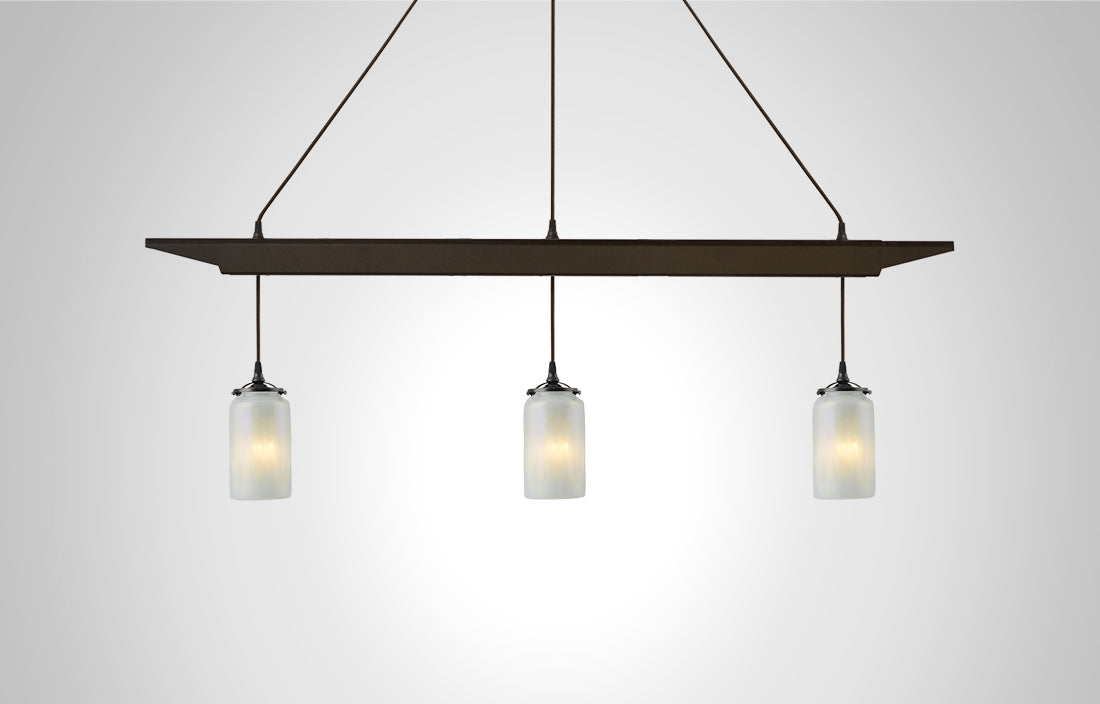 Prairie Glass Opal Optic Cylinder Arbor Pendant – Metro Lighting